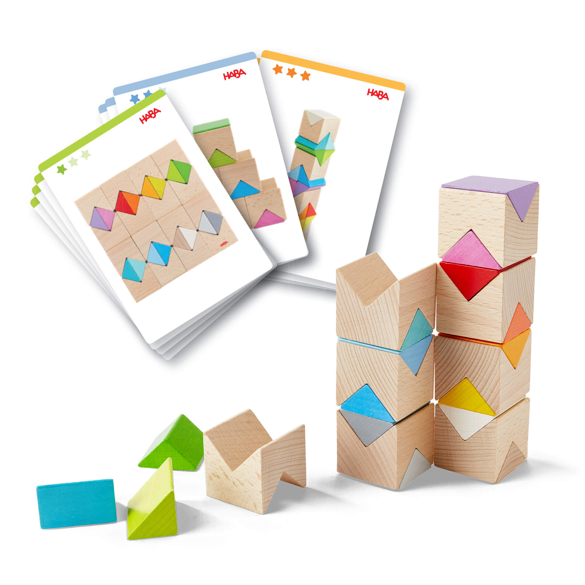 Colorful Triangle Wooden Block Game– HABA USA