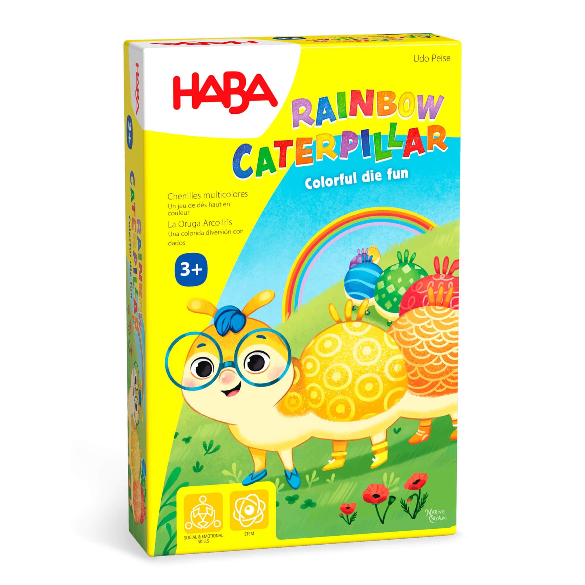 Rainbow Caterpillar Arranging Game | HABA USA